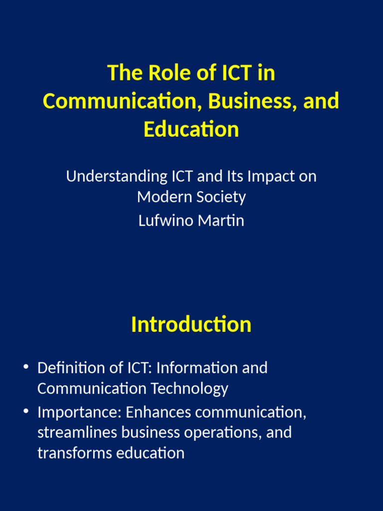 ICT_Role | PDF