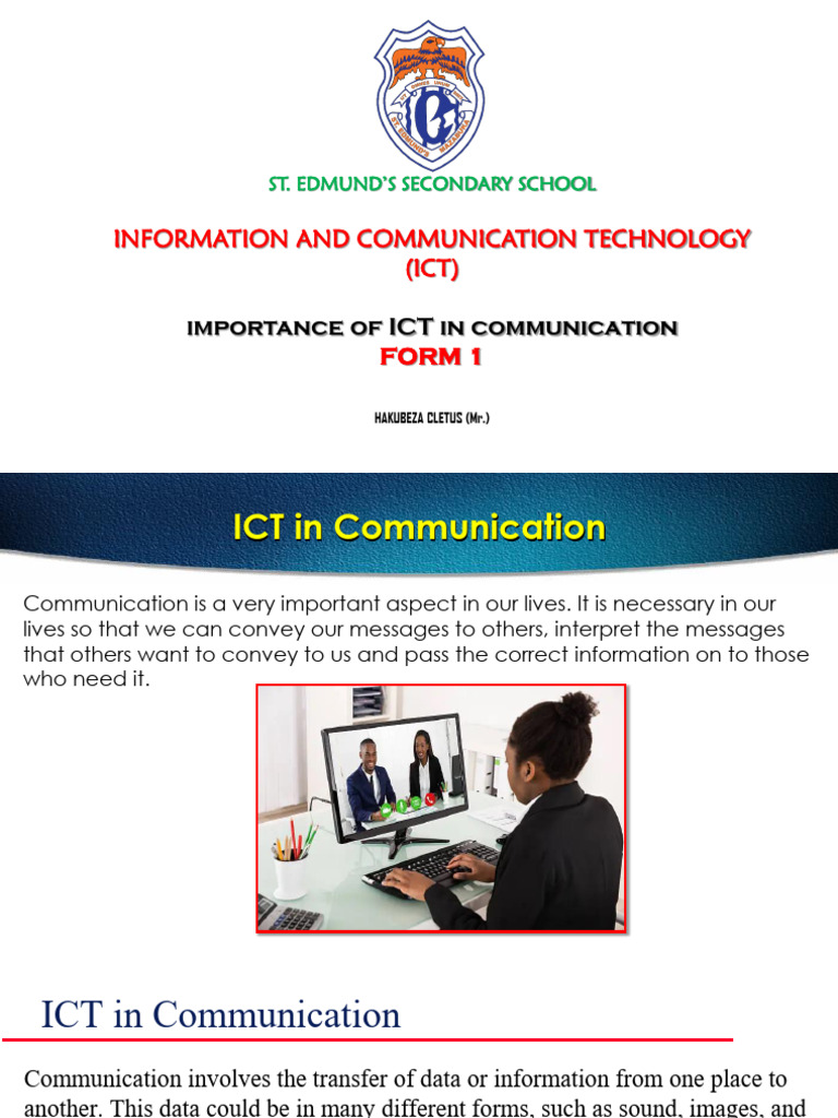 Importance of ICT in Communication - HAKUBEZA | PDF | Voice Over Ip ...