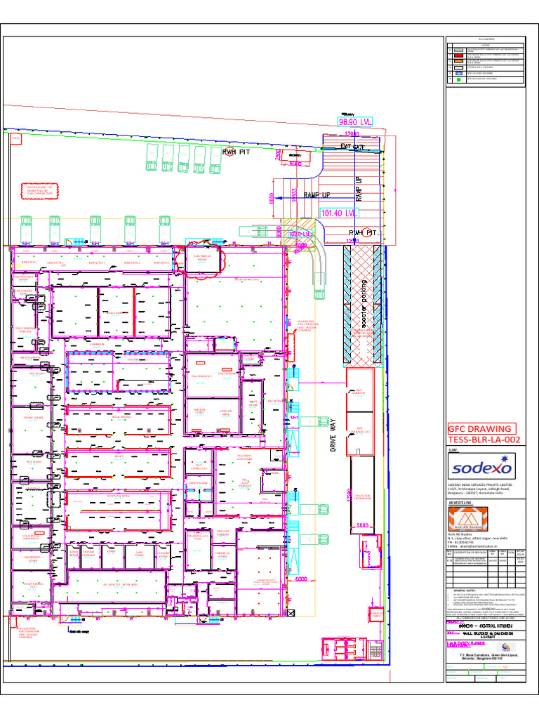 2) La-002 R13-Tess-Kitchen-Blr-Wall Blocks & Dimension Layout-Gfc | PDF ...