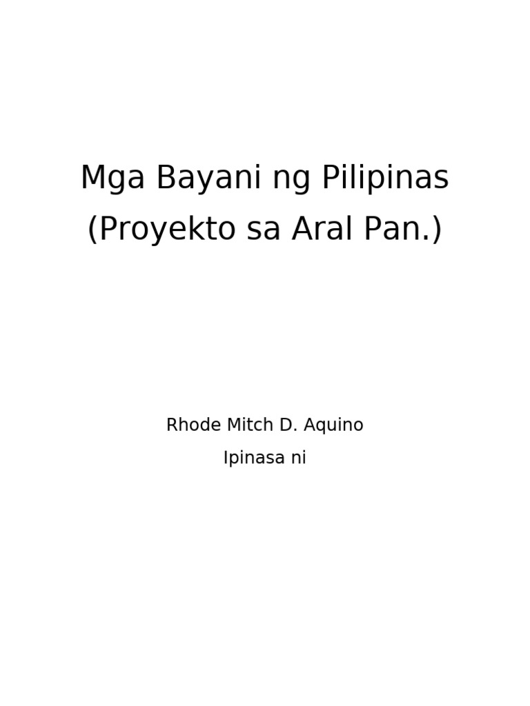 Mga Bayani ng Pilipinas | PDF
