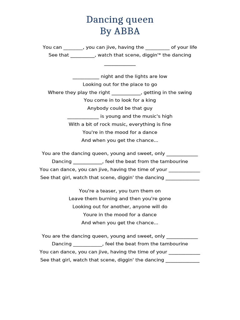 DancingQueen ABBA | PDF