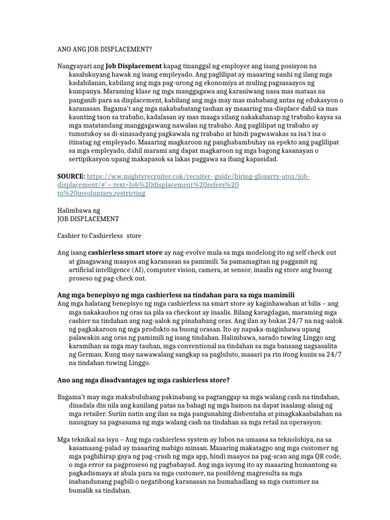 Job Displacement | PDF
