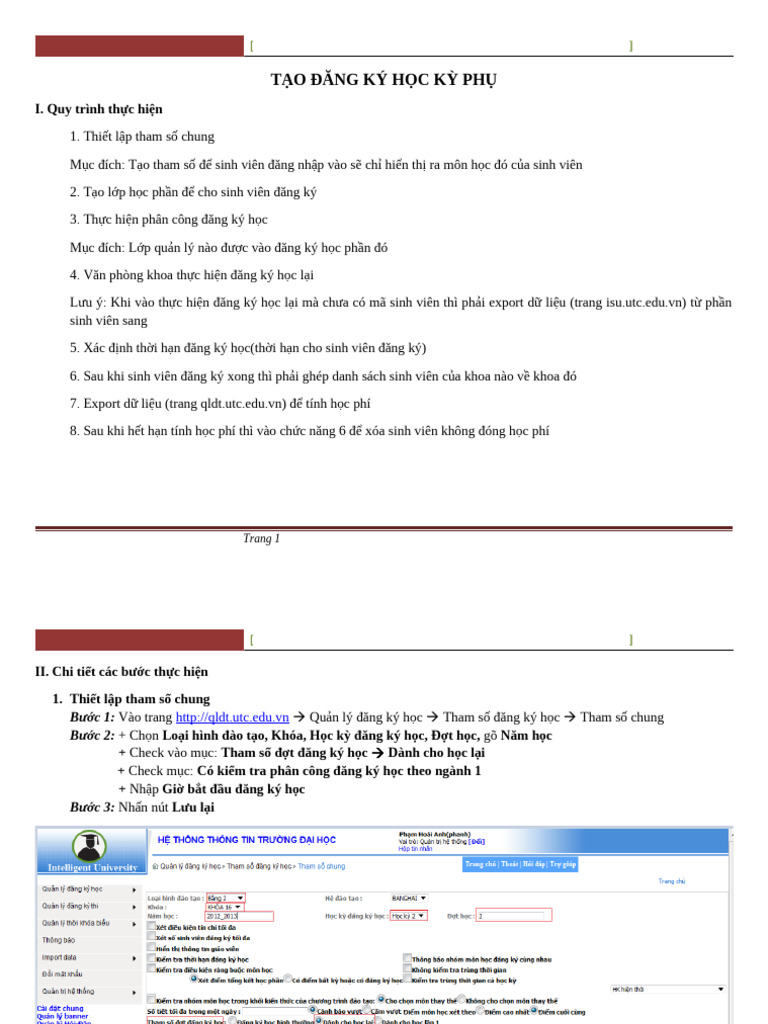 HD Tao dang ky hoc ky phu | PDF