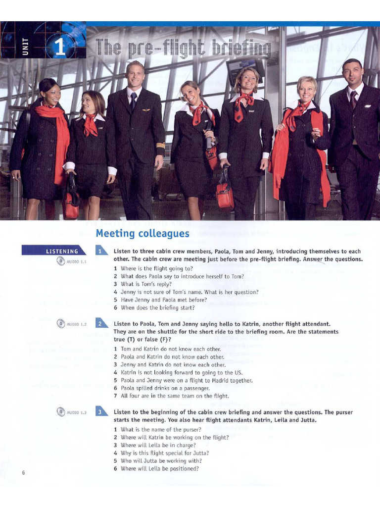 Unit 1. English-for-Cabin-Crew-SB-1 | PDF
