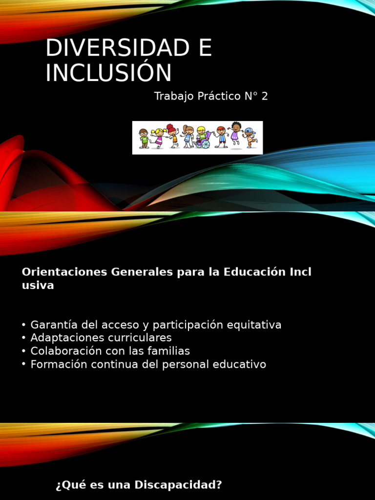 Diversidad e InclusiónPRESENTACION Exposicion Grupal TP2 | PDF