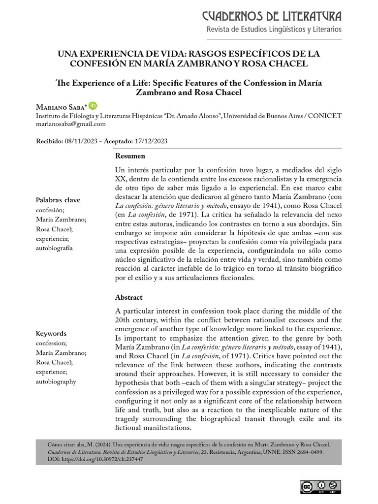Una Experiencia de Vida Rasgos Especific | PDF | Experiencia | Verdad