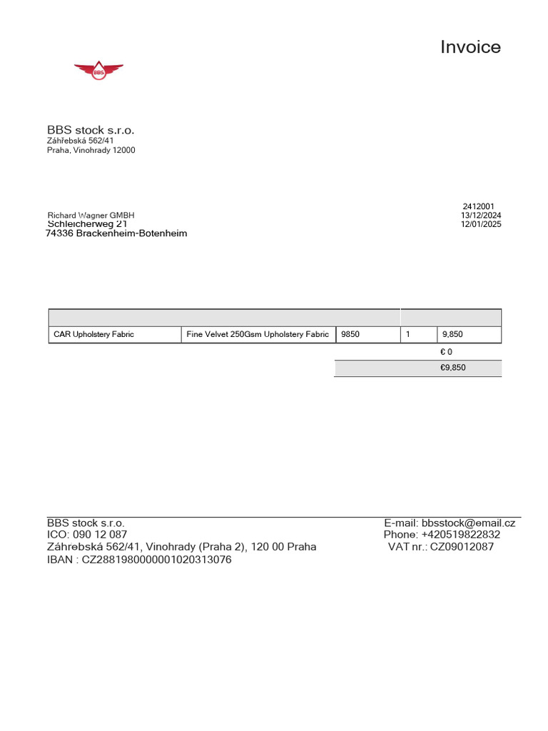 Invoice BBS-RW1 | PDF