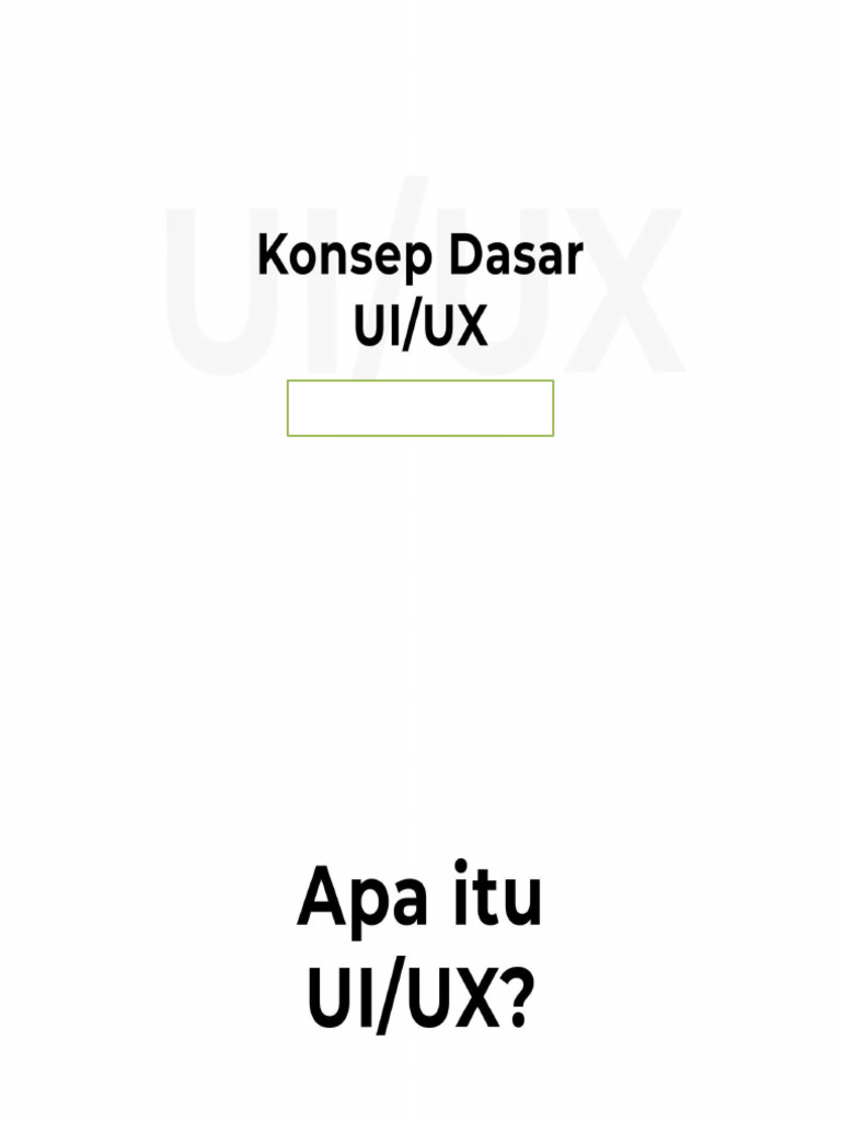 Konsep Dasar UI UX | PDF