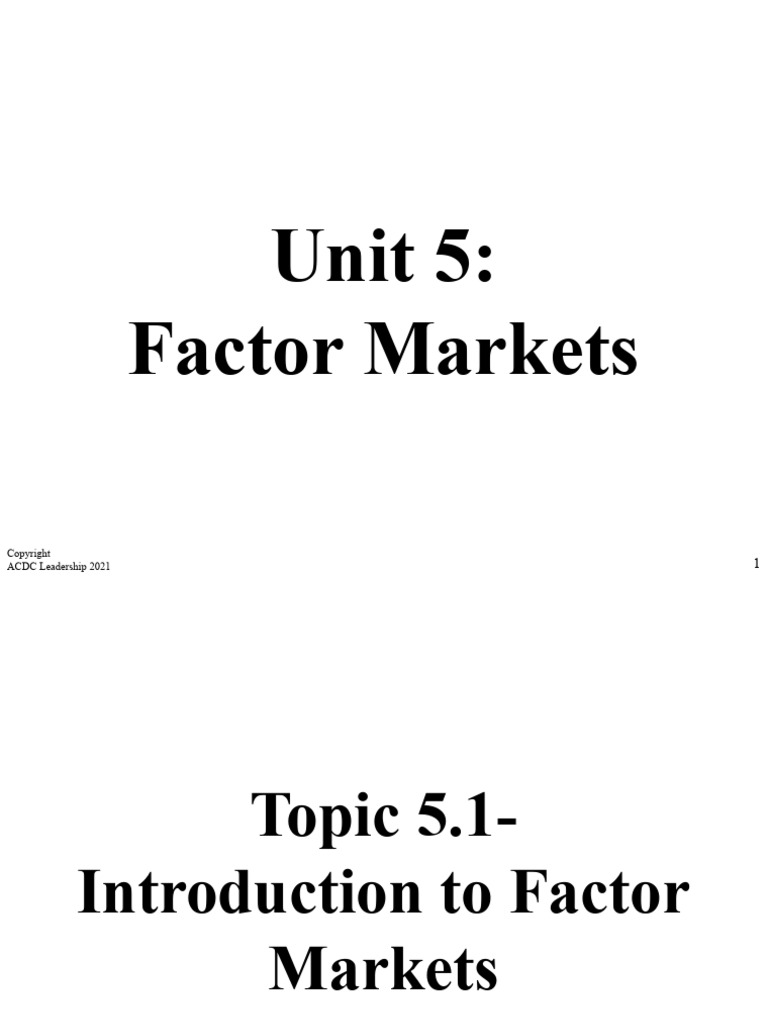 Introduction to Factor Markets | PDF | Labour Economics | Minimum Wage