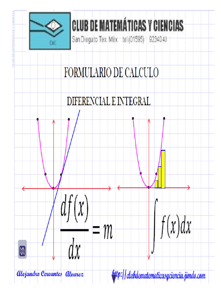 Formulario de Calculo Diferencial e Integral (JRM) - Jesus Rubi Miranda ...