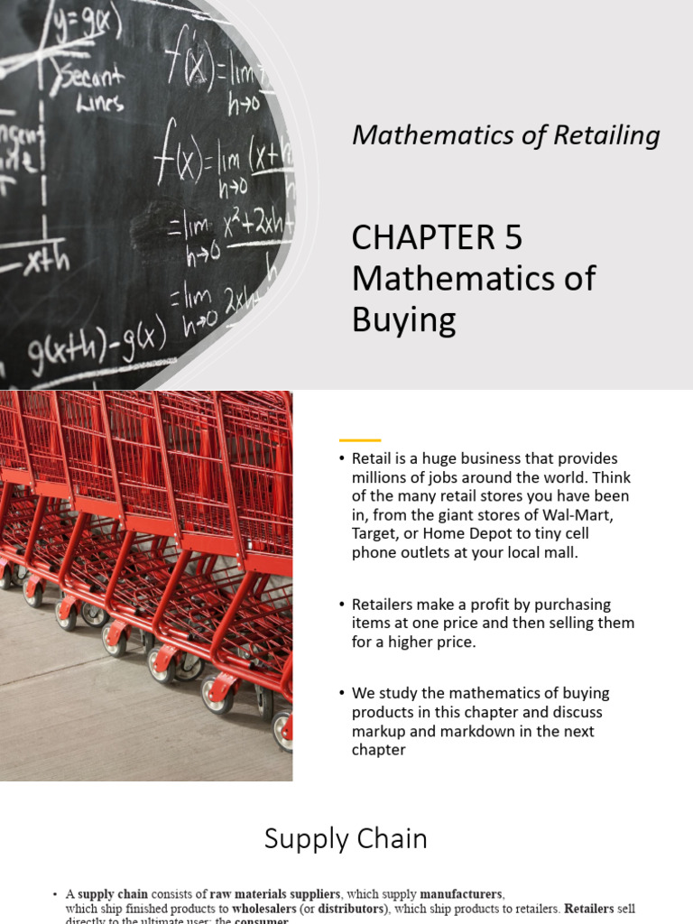 Chapter 5 Buying Mathematics | PDF | Invoice | Merchandising