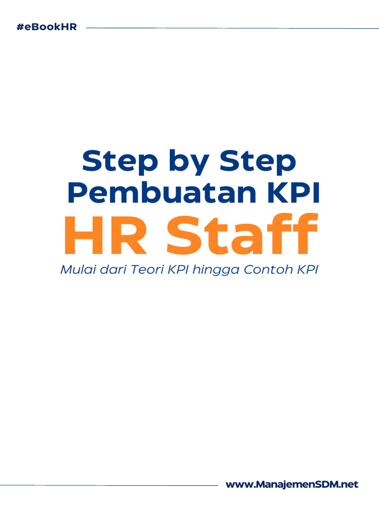 Ebook HR - Step by Step Pembuatan KPI HR Staff | PDF