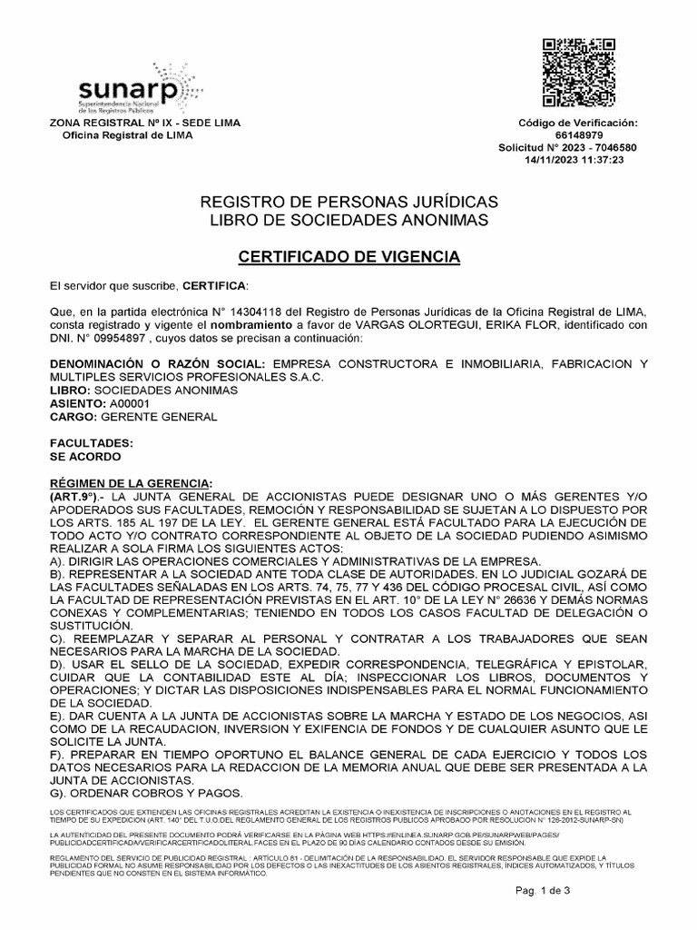 Vigencia de Poder Ecifamsep | PDF