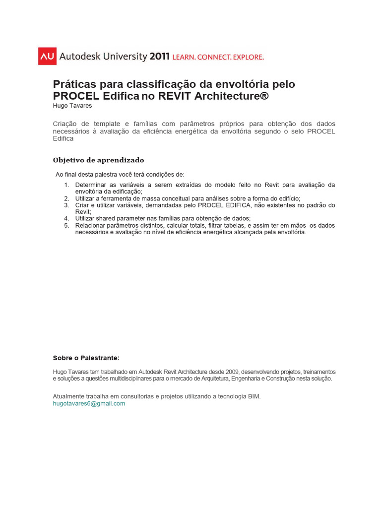 AUBR - 73-Praticas para Classificaçao Da Envoltoria Pelo PROCEL Edifica ...