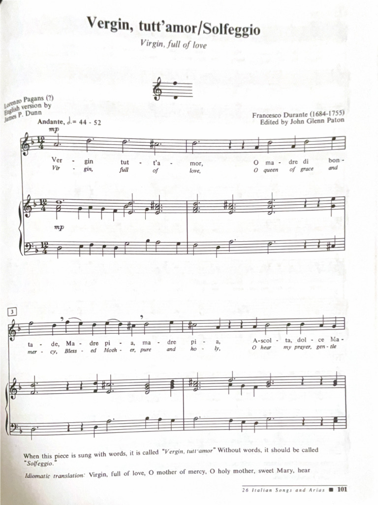 Vergin Tutt'amor | PDF