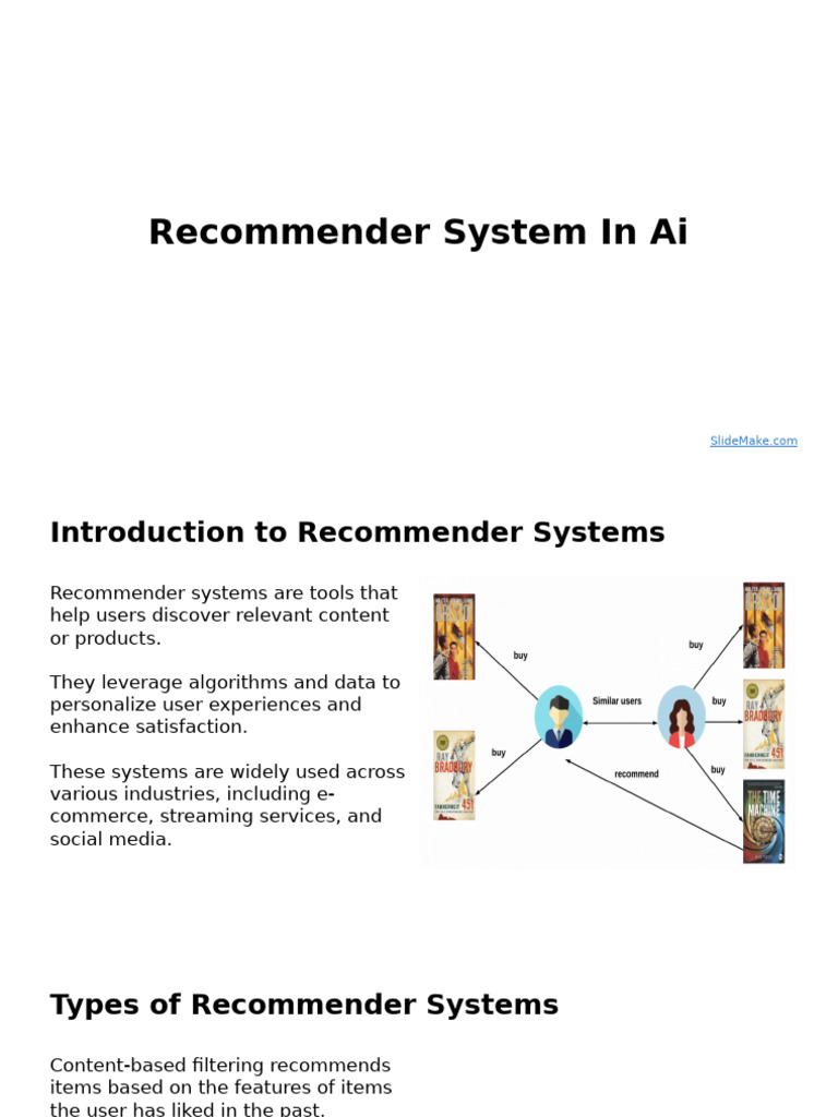 Recommender System in Ai | PDF