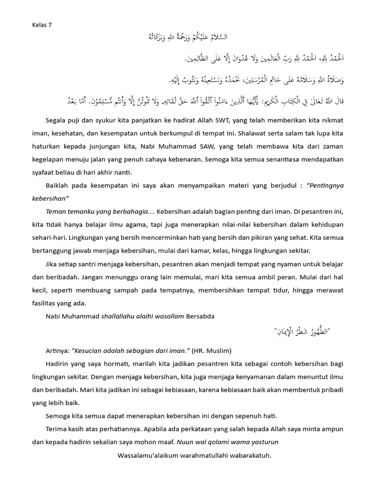 Teks 2. Kebersihan. 7 | PDF
