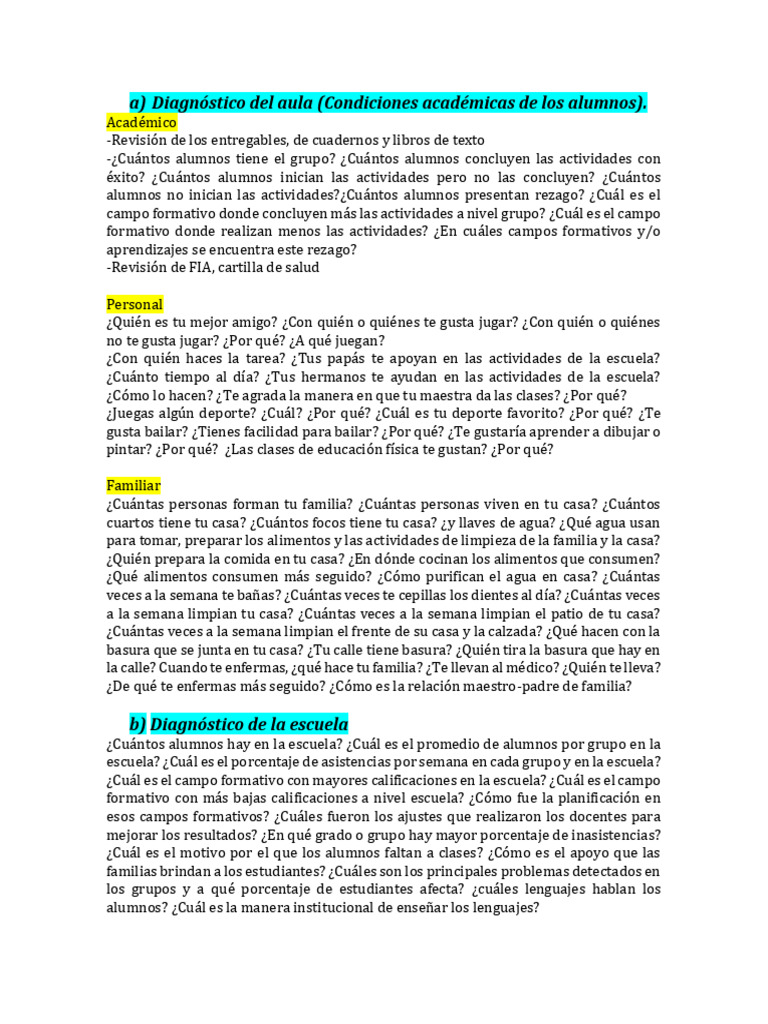 Diagn Stico | PDF | Escuelas | Agua