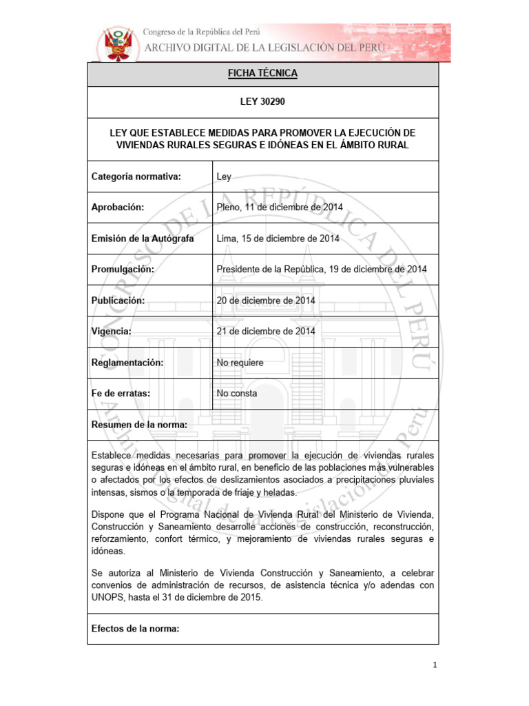 Ley 30290 | PDF | Gobierno