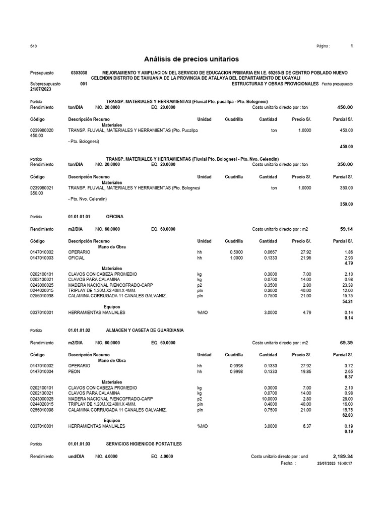 Acu 01 | PDF | Albañilería | Ingeniería de Edificación