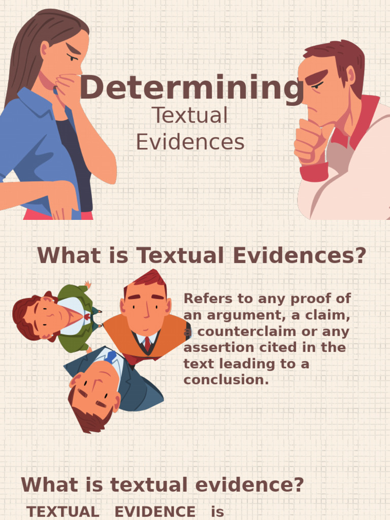 Understanding Textual Evidence Techniques | PDF