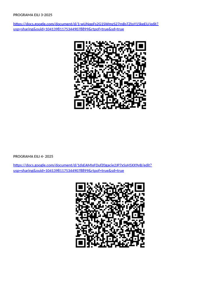 PROGRAMA EILI 3-Programa EILI 4-2025-QR | PDF