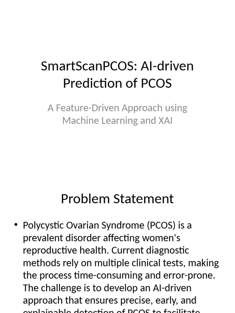 SmartScanPCOS Presentation | PDF