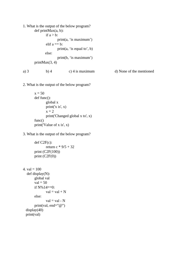 Set6 Predict The Outputs | PDF