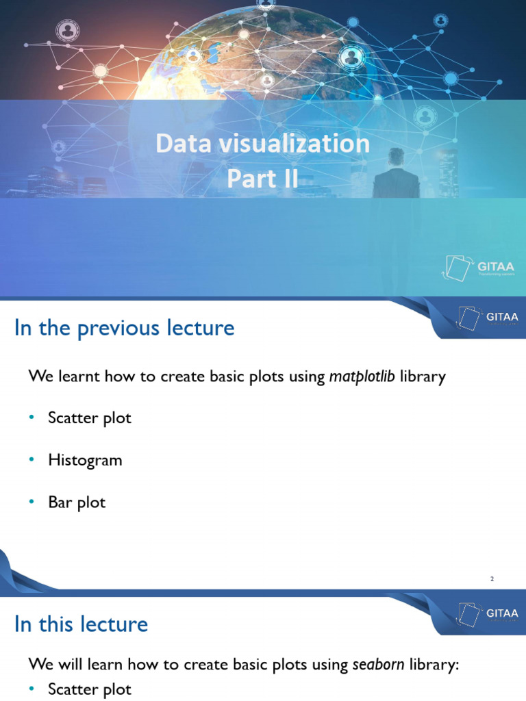 Lec8 Data Visualization 2 | PDF | Histogram | Scatter Plot