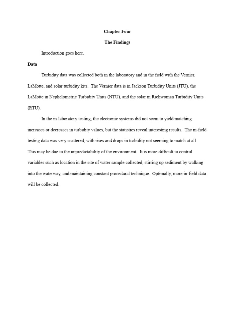 RP Chapter Four Sample - Hyp | PDF | Scientific Method