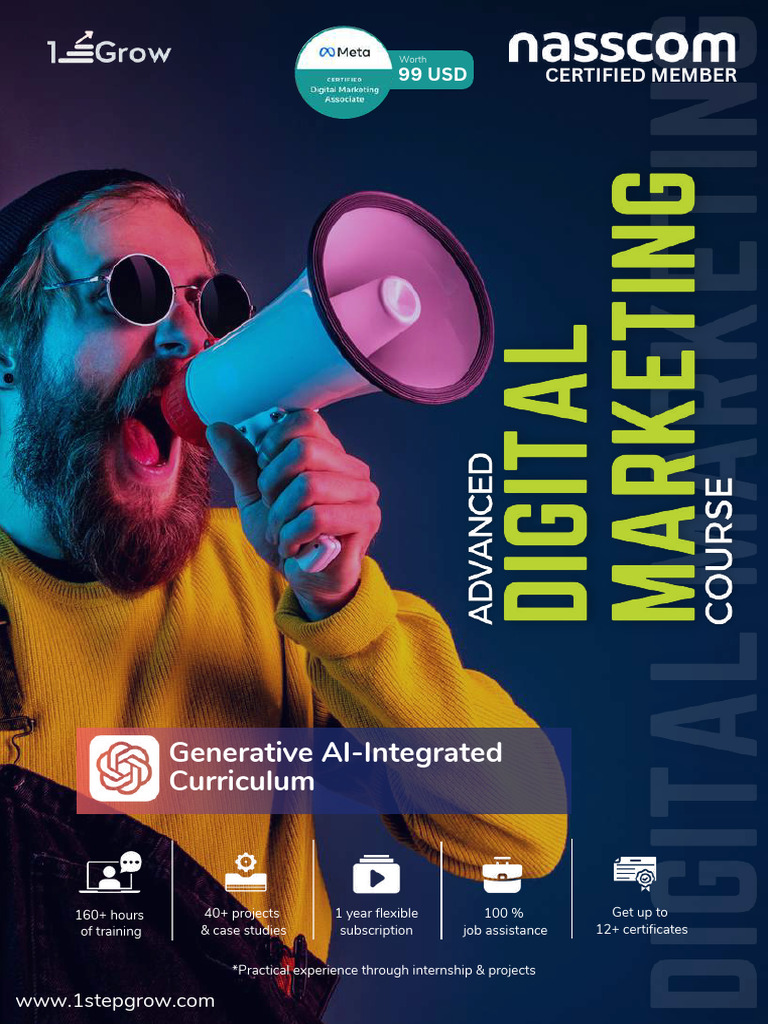 Advanced DigitalMarketing Brochure 1stepGrow | PDF | Digital Marketing | Expert