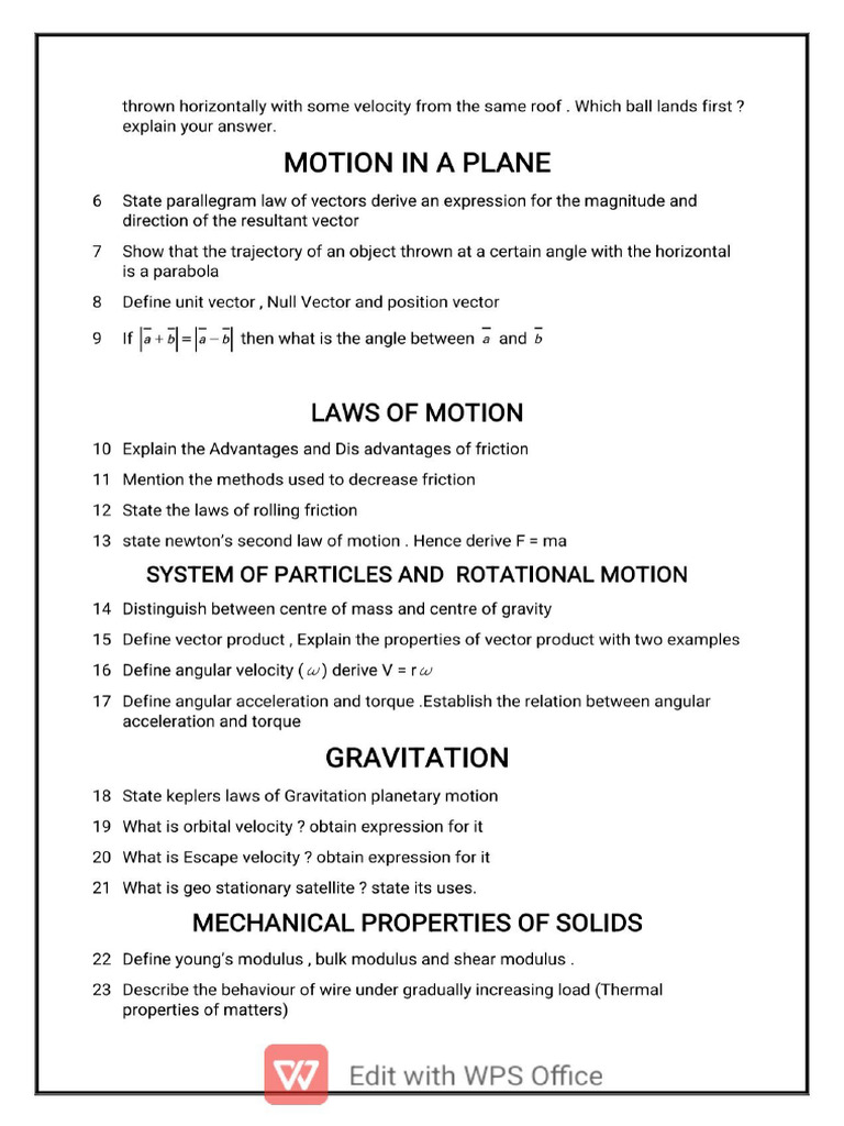 Physics IPE 1-1-5-2 | PDF