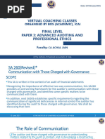 ISA 260 Communication of Audit Matters With Those Charged With ...