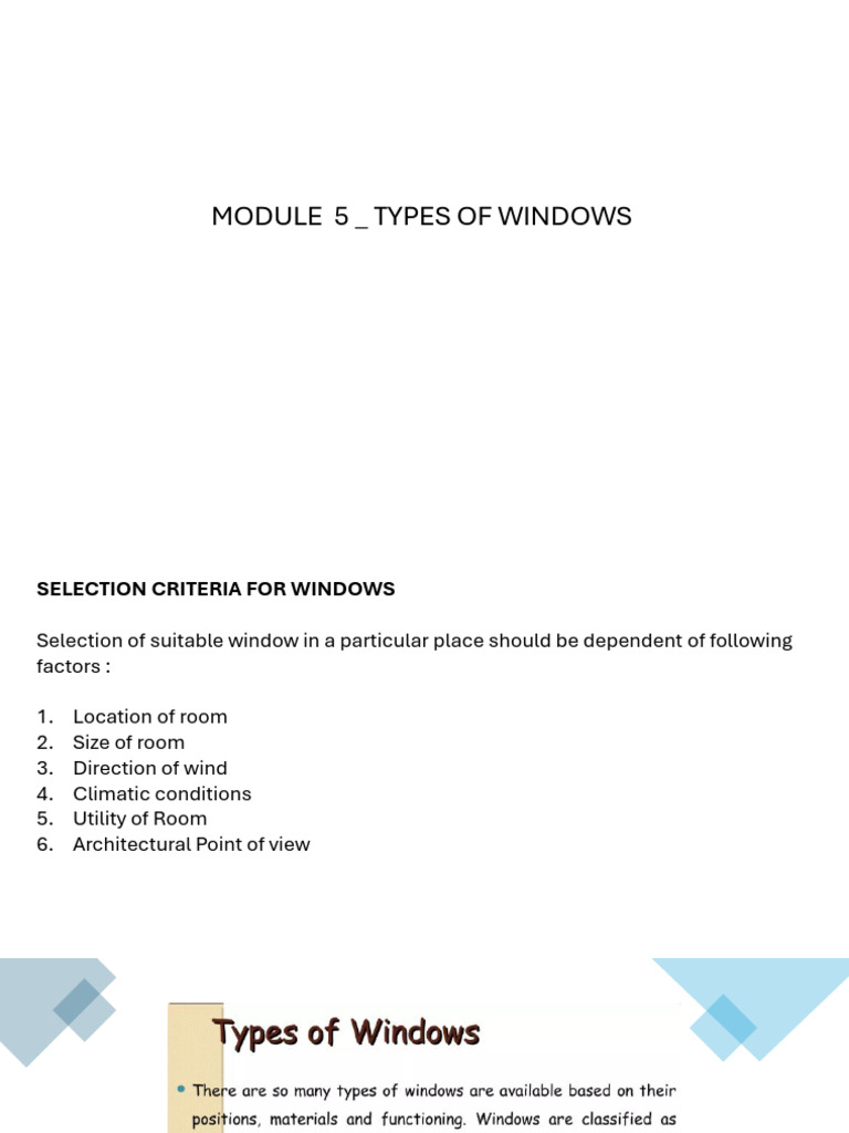 Window Types | PDF