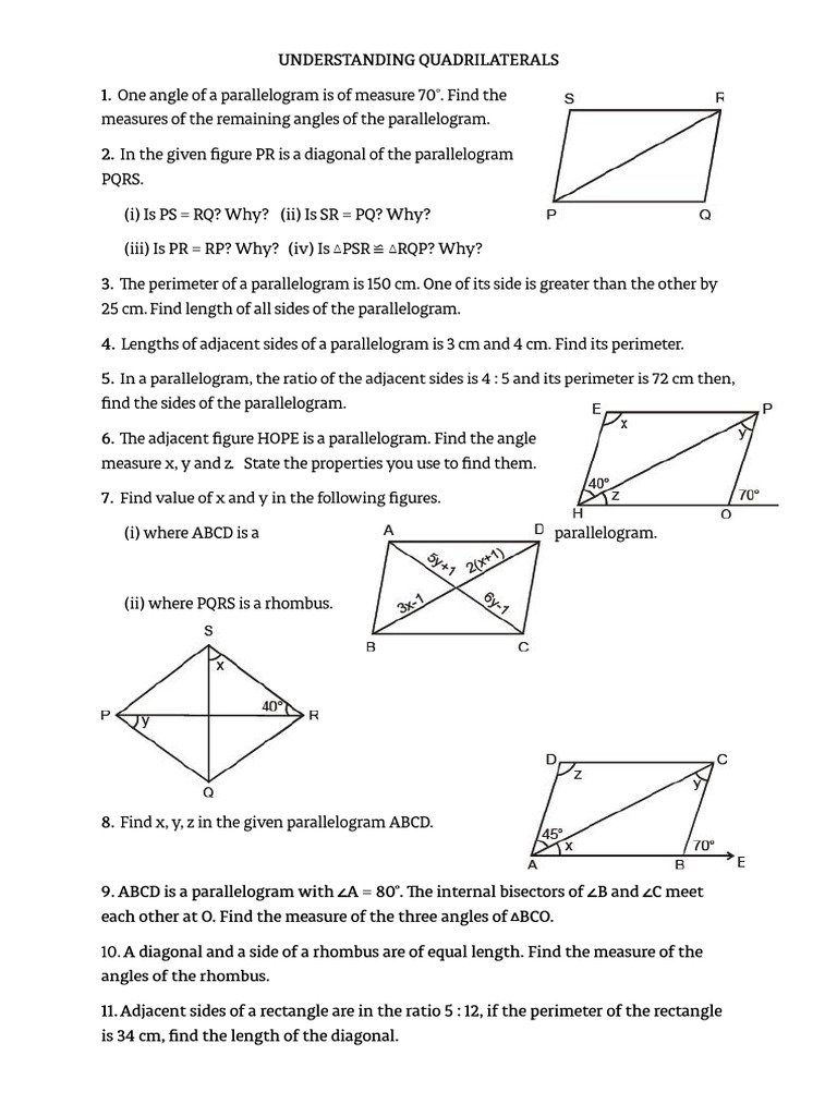 Understanding Quadrilaterals Merged | PDF | Algebra | Mathematics