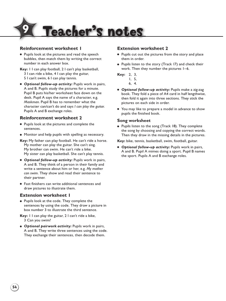 Teachers Resource Book Unit 9 | PDF