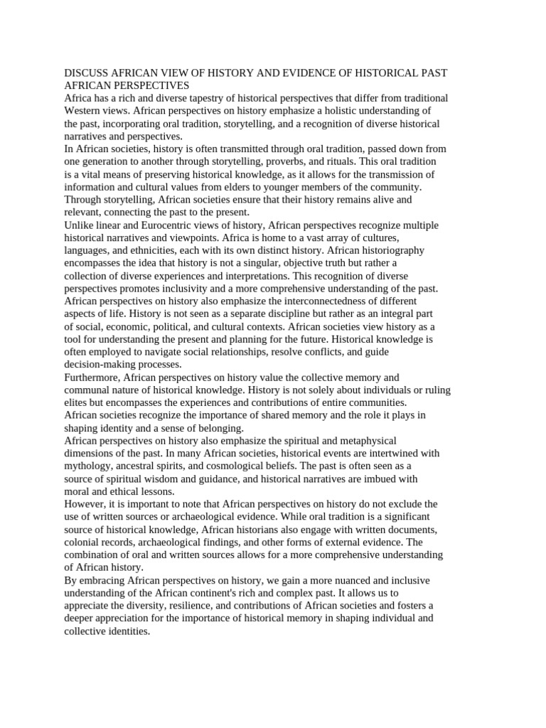 African Historical Perspectives Explained | PDF | Africa | Colonialism