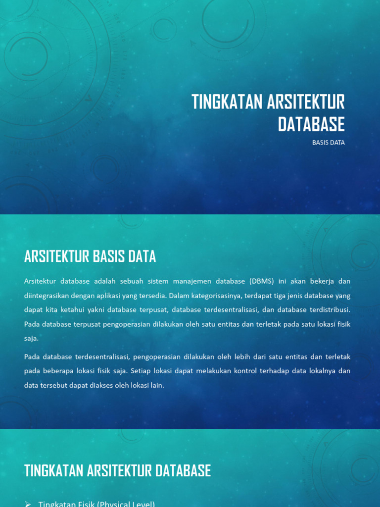 Tingkatan Arsitektur Database | PDF