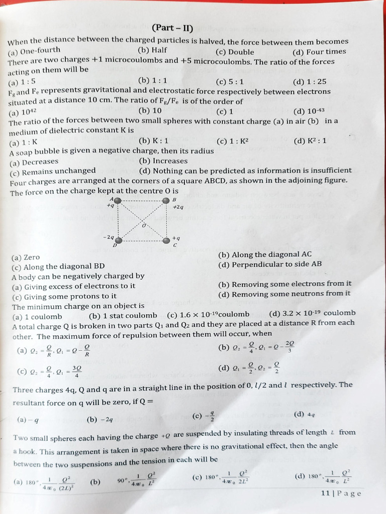 Electrostatics DPP 2 | PDF | Force | Electron