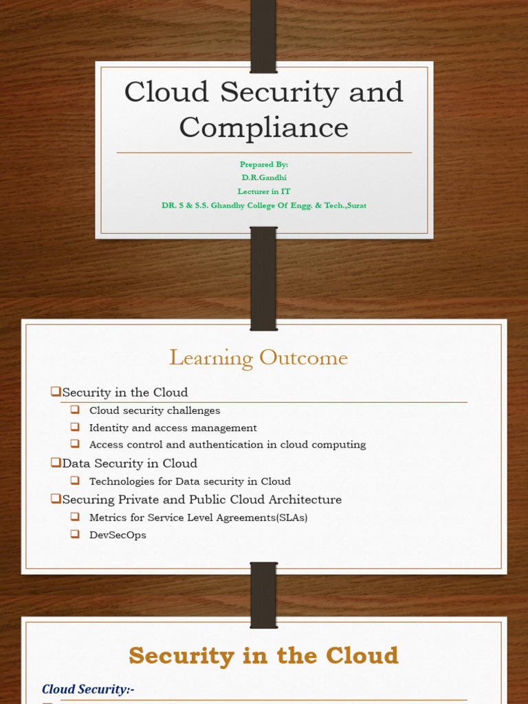 Unit-5 - Cloud Security and Compilance - Final | PDF | Cloud Computing ...