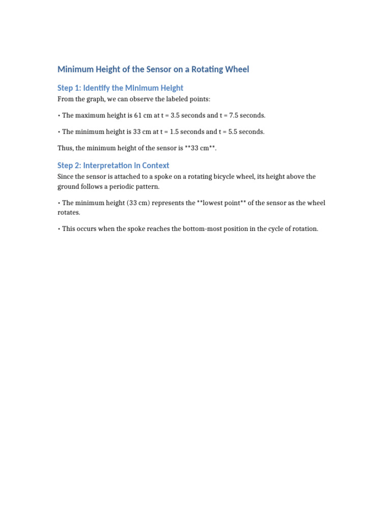 Minimum Height Explanation | PDF