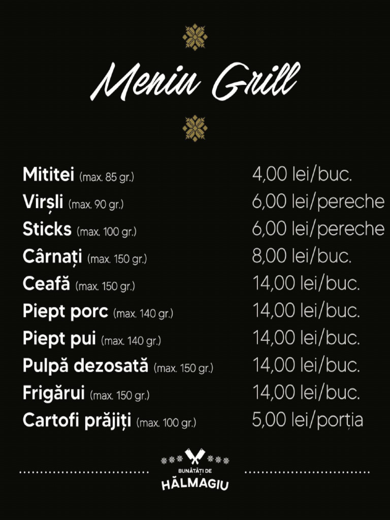 Meniu Grill | PDF
