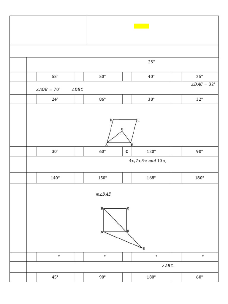 9TH Maths Assignment | PDF | Rectangle | Euclidean Geometry