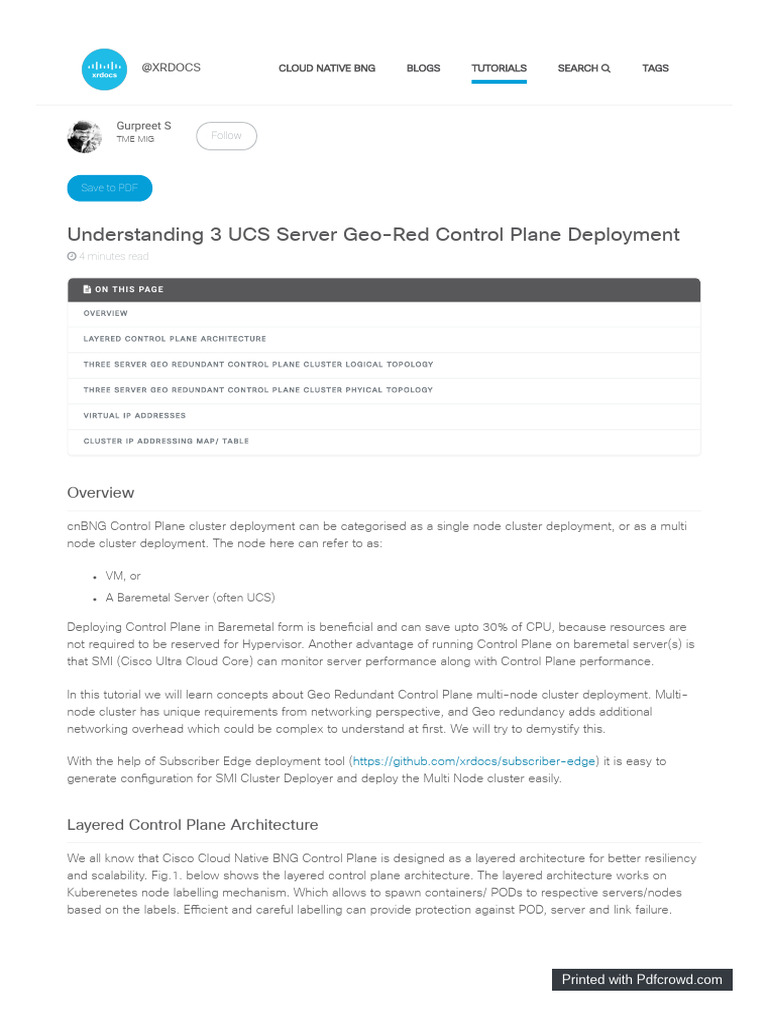 Xrdocs Io CNBNG Tutorials Understanding 3 Ucs Server Geo Red Control ...