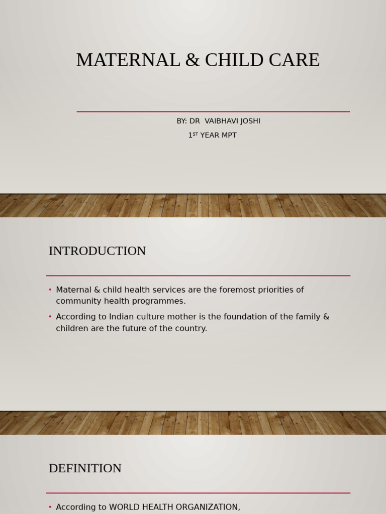 Maternal and Child Health Care Guide | PDF | Pregnancy | Maternal Health