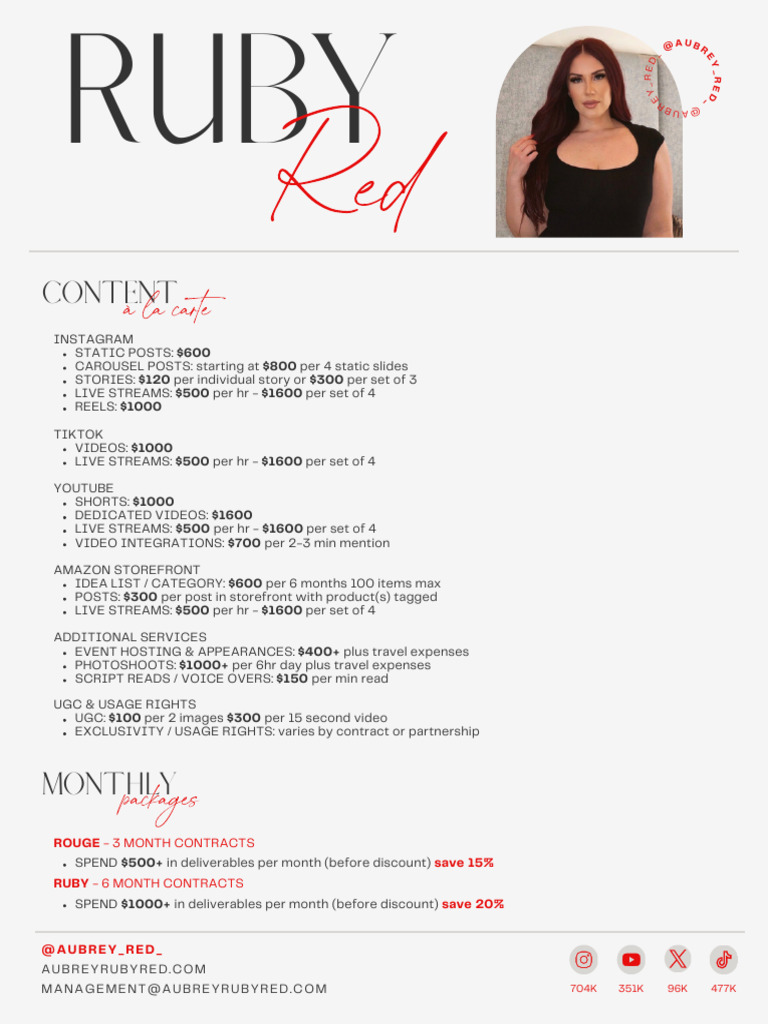 Ruby Red Rates | PDF