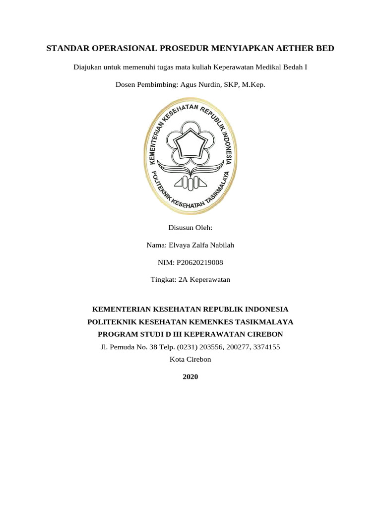 Sop Menyiapkan Aether Bed | PDF