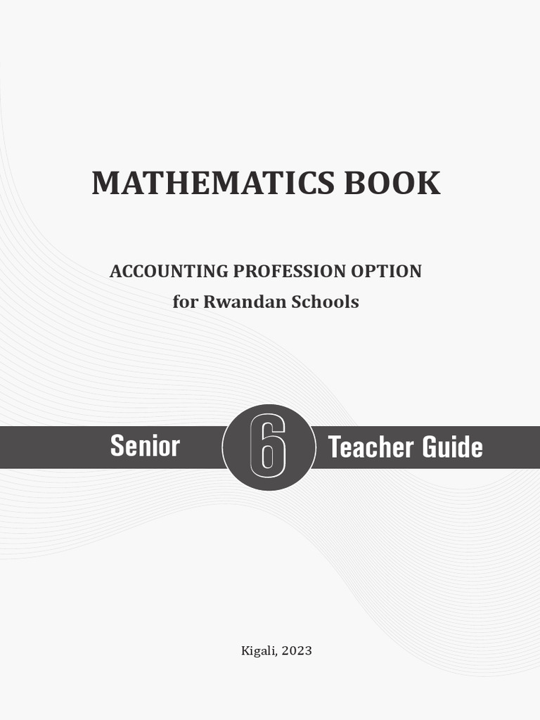 s6 TG Mathematics | PDF | Educational Assessment | Teachers
