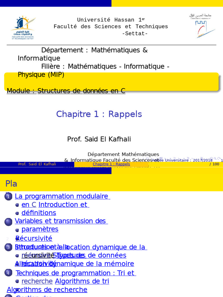 Cours - 1 - Structures de Données en C | PDF | Développement de logiciel | Programmation ...