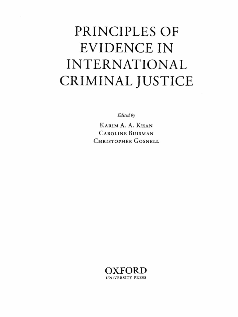Principles of Evidence in ICJ | PDF | Discovery (Law) | Evidence (Law)